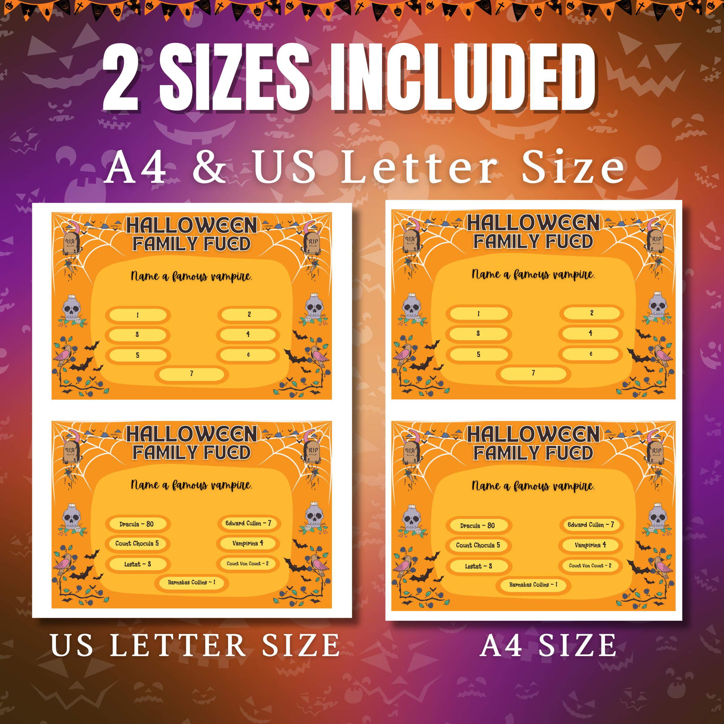 Halloween Family Feud, Printable Family Feud, Fun Feud Game, Group Game ...