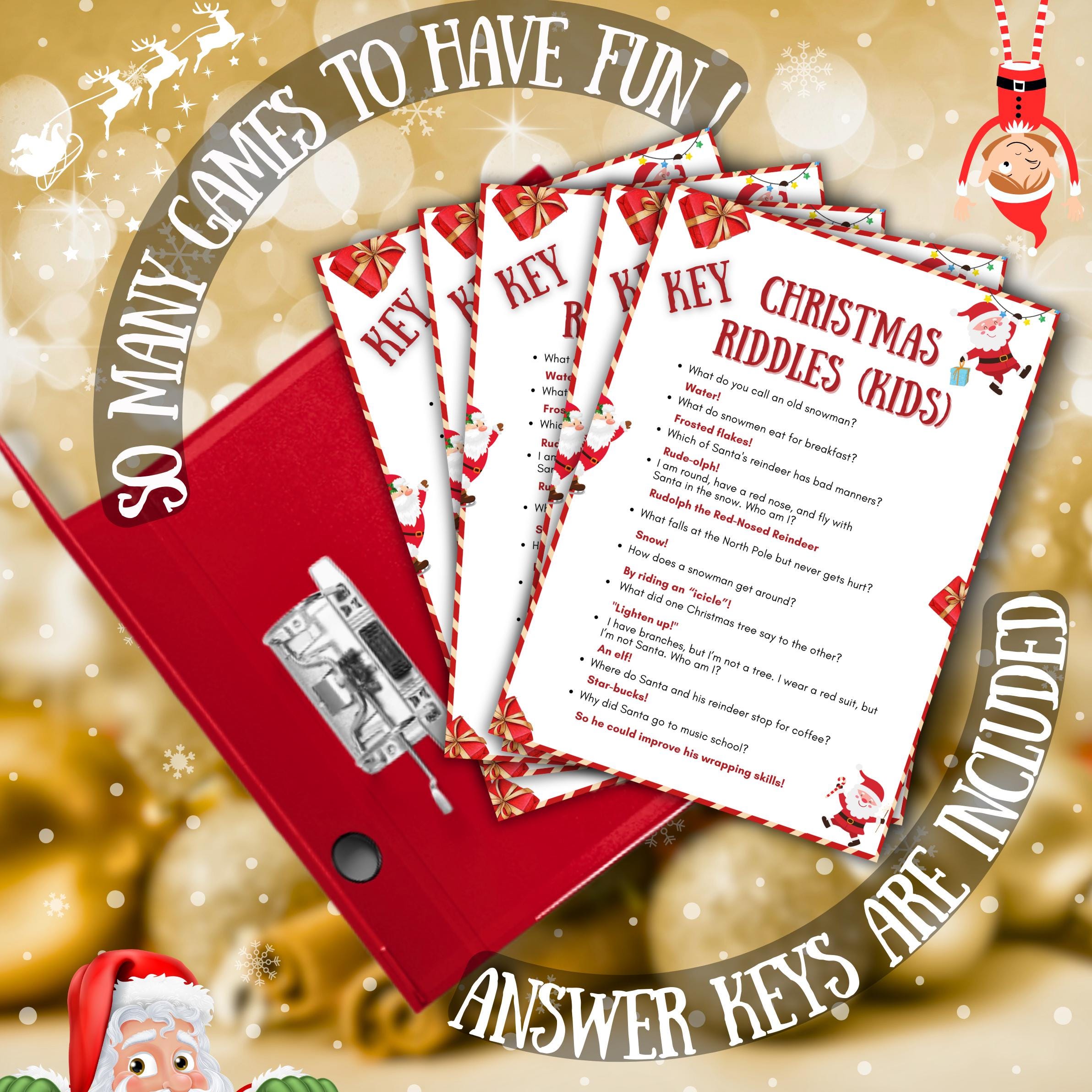 Christmas Riddle Game, Christmas Printable Game for Kids & Adults ...