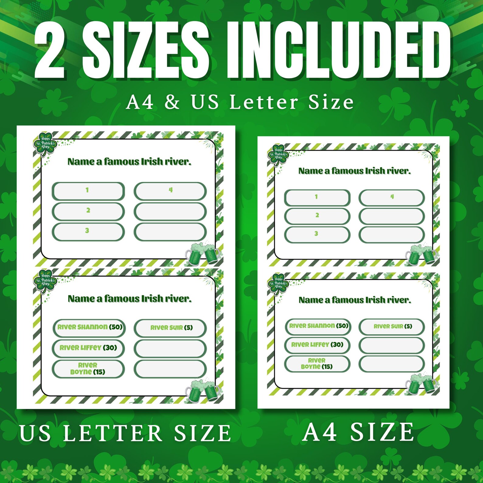 St. Patrick’s Day Family Feud Game, St. Patrick’s Day Trivia Feud, St ...