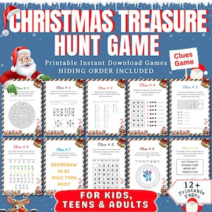 Indoor Christmas Treasure Hunt, Xmas Scavenger Hunt, Christmas Activity ...