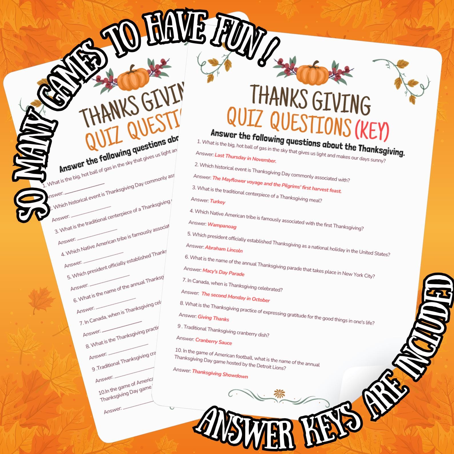 Thanksgiving Mega Game Bundle 200 Printable Pages Activities for Kids ...