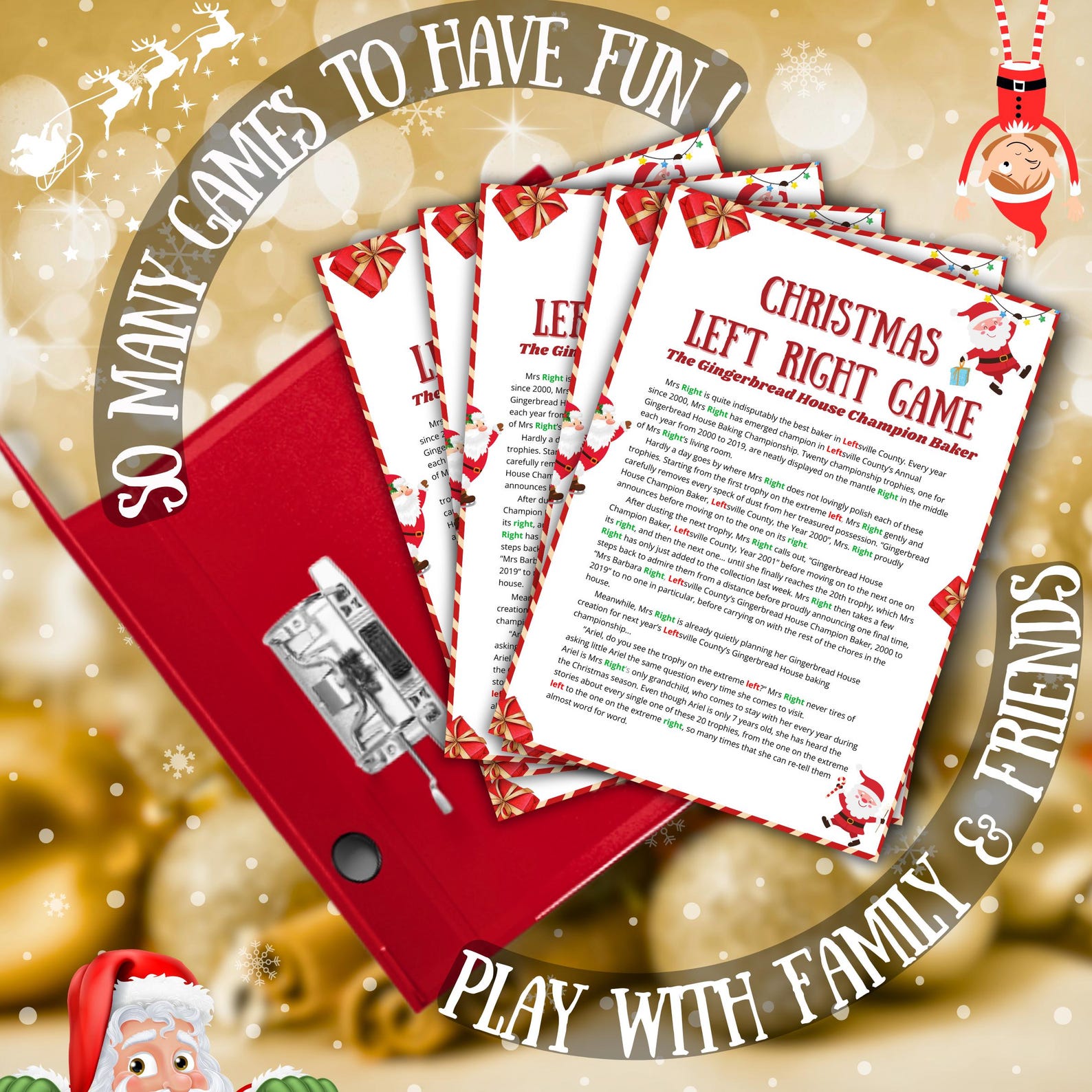 Christmas Left Right Game, Christmas Games, Xmas Games, Christmas Party ...