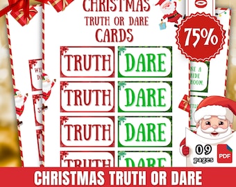 Truth or Dare, Christmas Game Printable - Etsy
