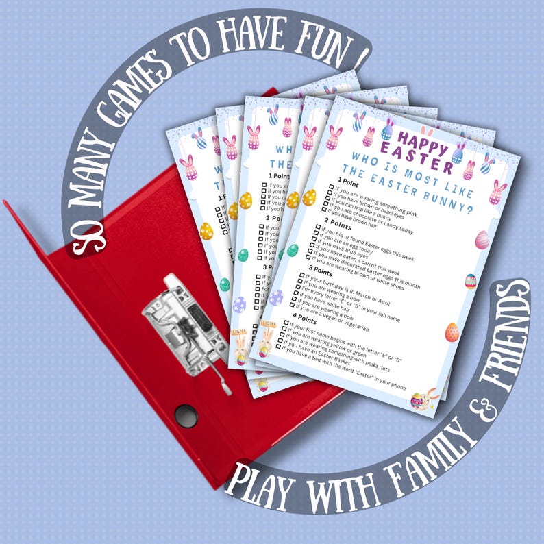 Who is Most Like the Easter Bunny? | Fun Easter Party Game | Printable ...