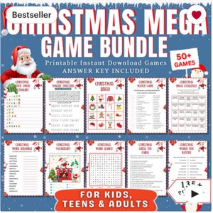 Christmas Mega Game Bundle | Printable Christmas Games for Kids and ...