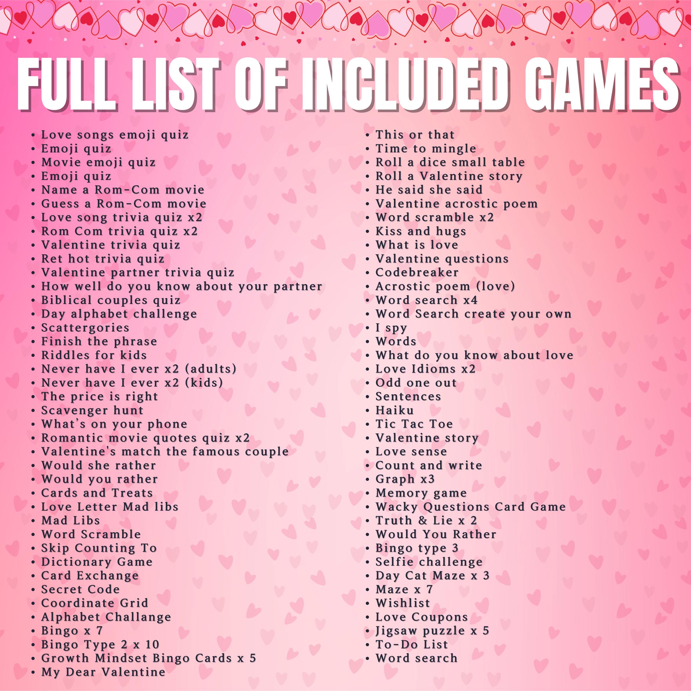 200+ Pages Valentines Day Games Bundle | 75+ Fun Valentine’s Printable ...
