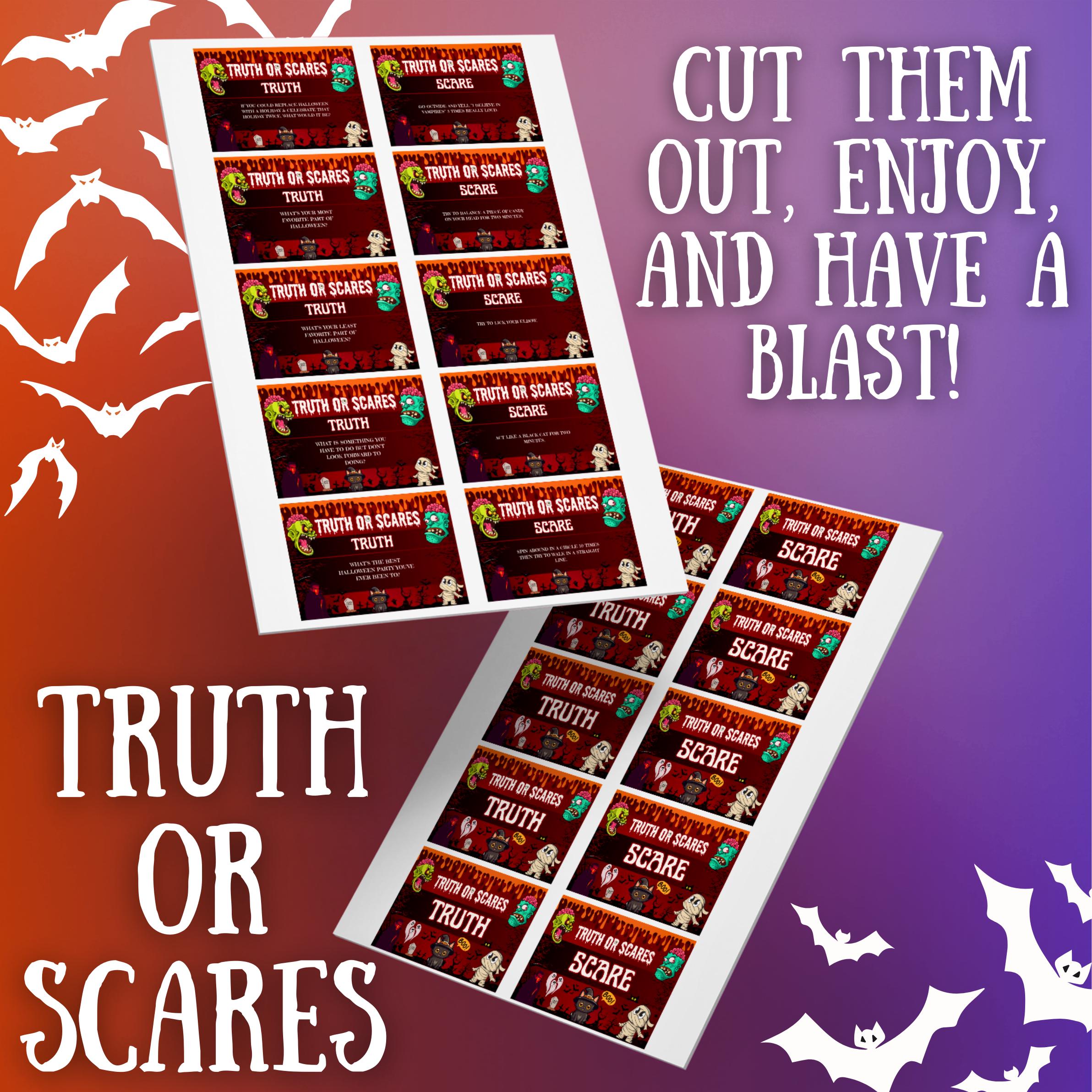 Halloween Truth or Scare Game | Spooky Fun With Printable Truths ...