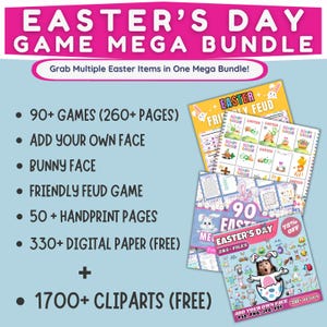 Easter Mega Bundle | 90+ Printable Games | Activities | Scavenger Hunt ...