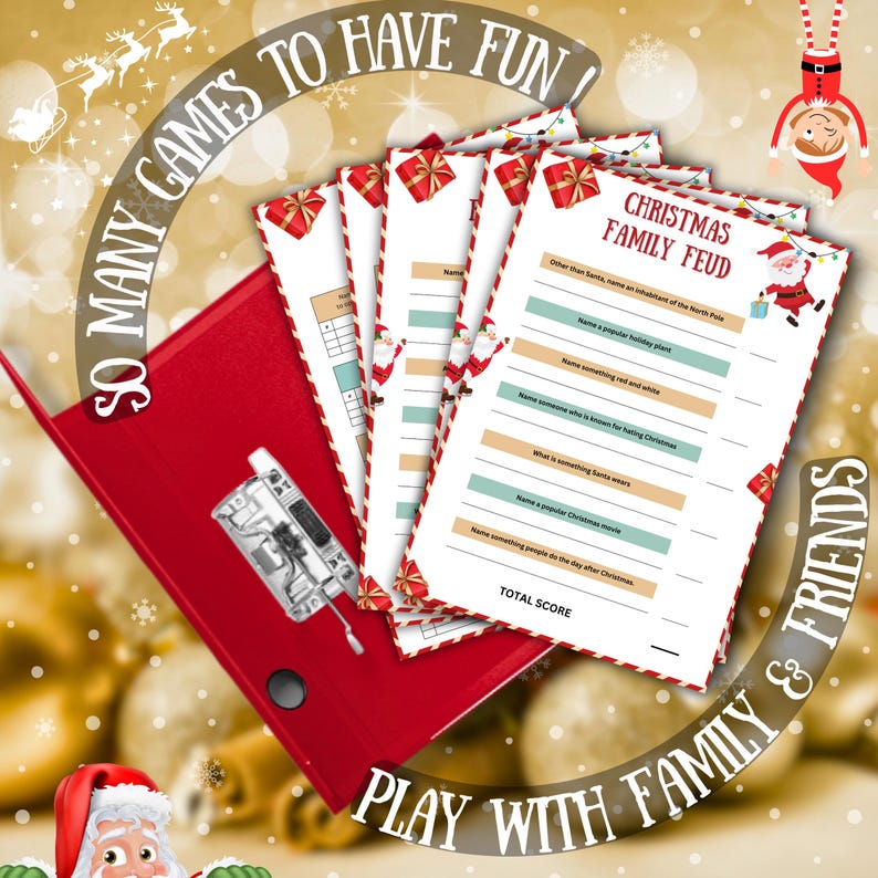 Christmas Family Feud, Printable Family Feud, Fun Feud Game, Family ...