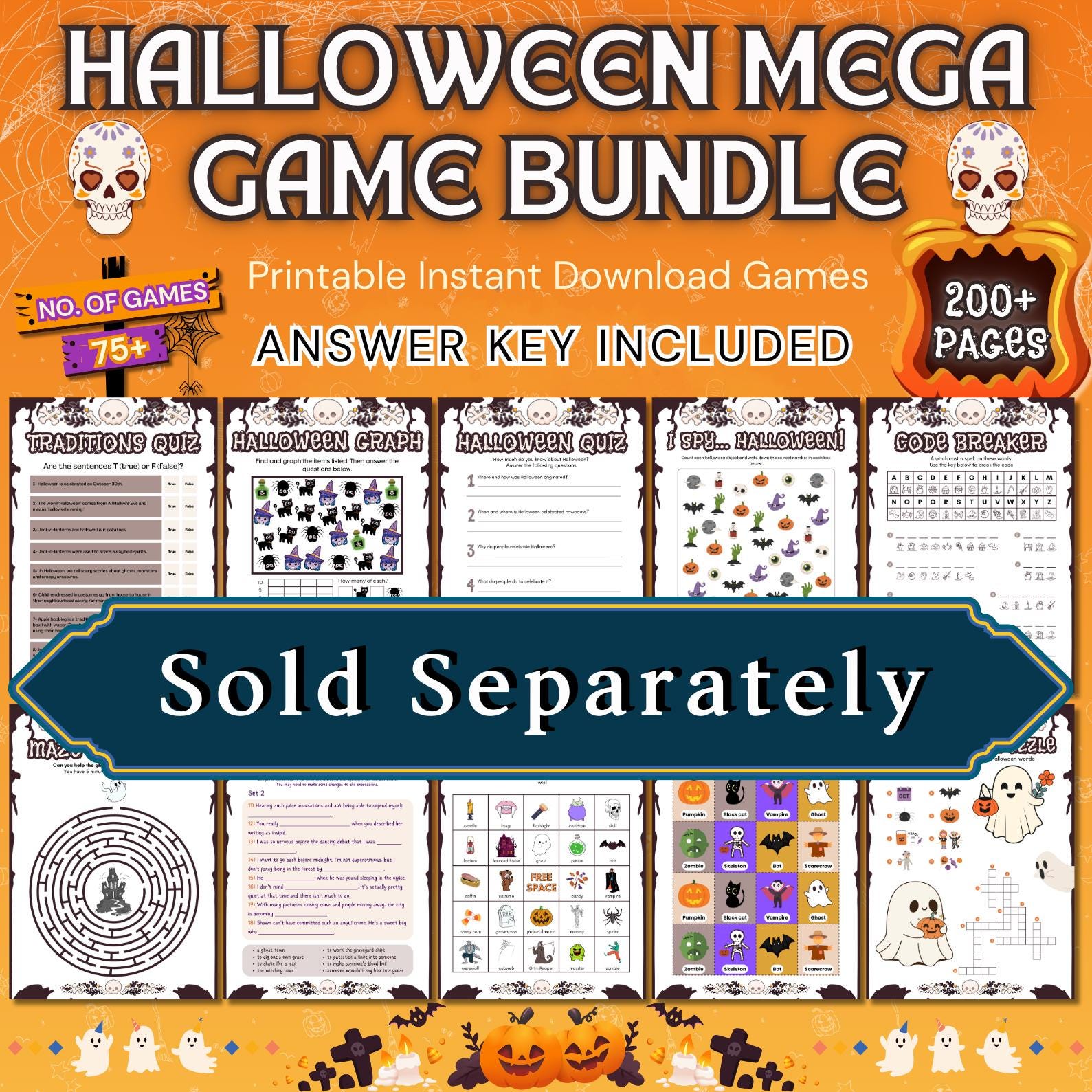 Halloween Mad Libs | Spooky Story Fill-in-the-blanks Game | Fun Festive ...