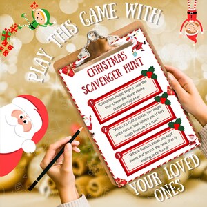 Christmas Scavenger Hunt, Kids Christmas Printable Game, Holiday ...