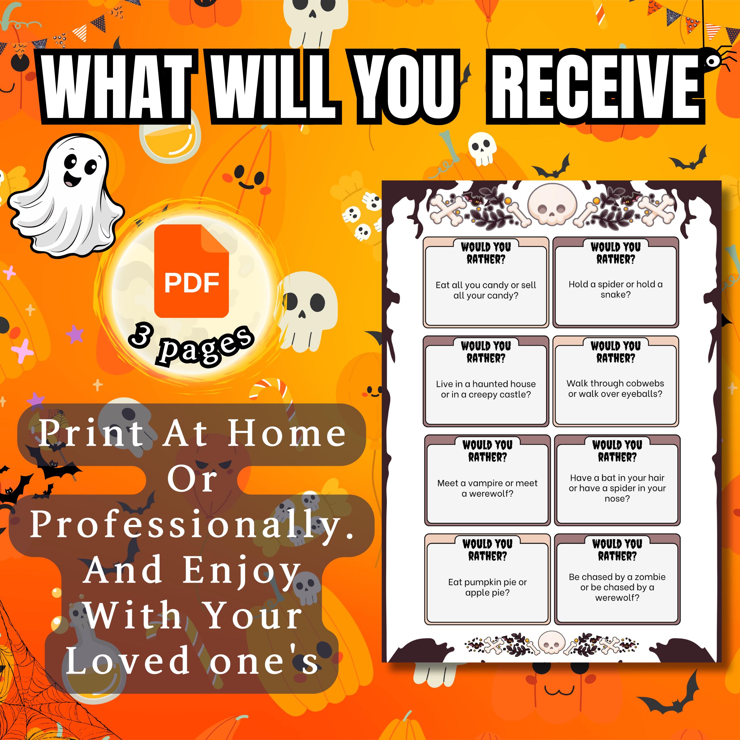 Halloween Would You Rather Game | Spooky Fun for Kids, Teens & Adults ...