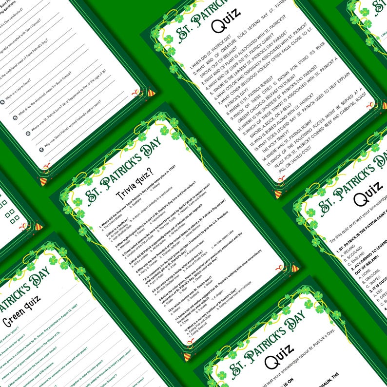 St. Patrick's Day Trivia Quiz | Fun Engaging Irish-themed Game for Kids ...