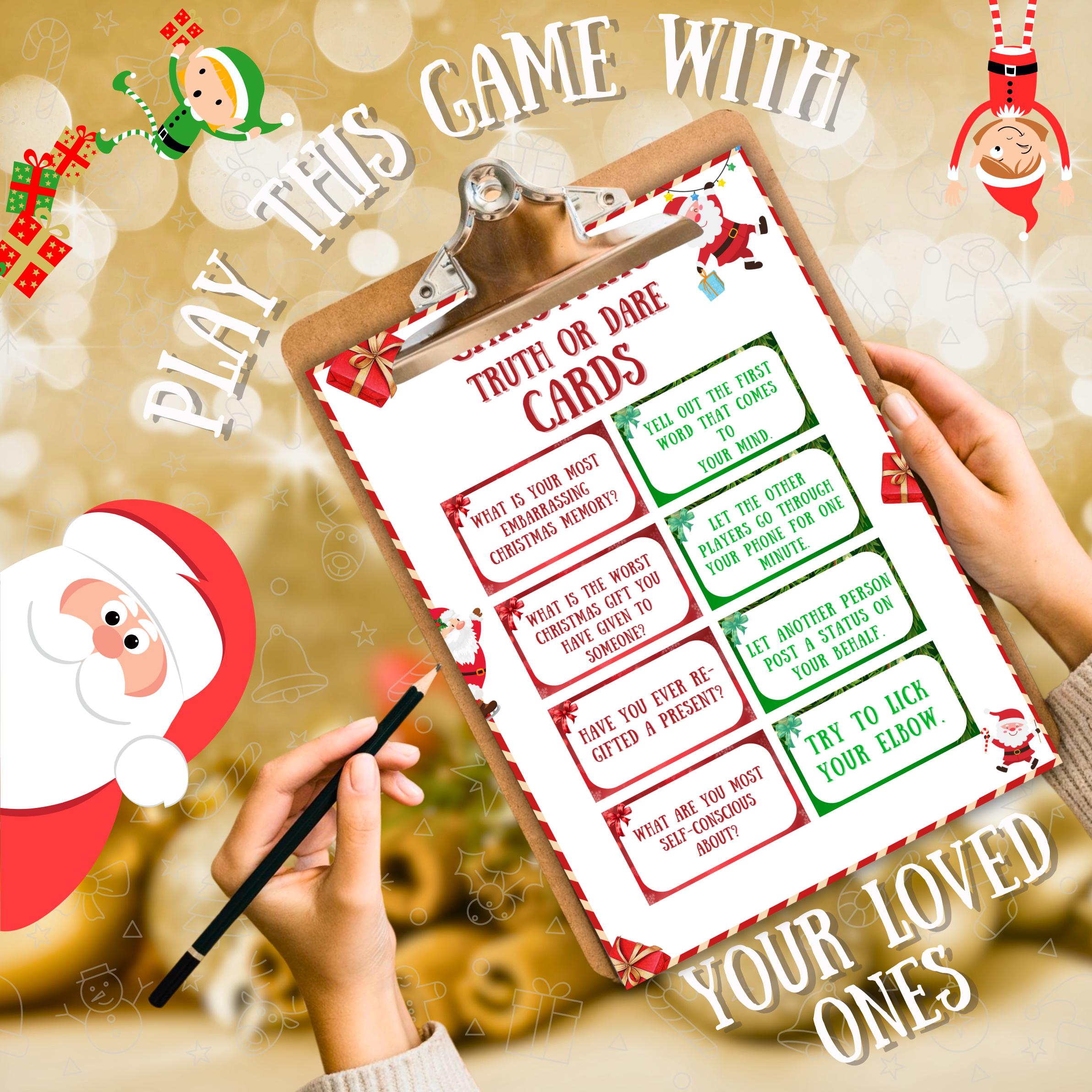 Christmas Truth or Dare, Christmas Holiday Party Game, Christmas Game ...