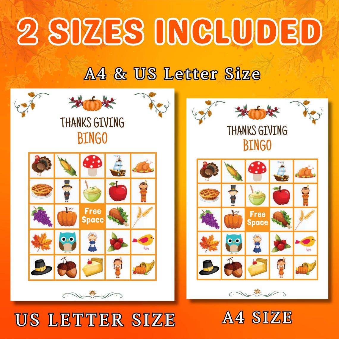 Thanksgiving Bingo, 13 Thanksgiving Bingo Cards, Thanksgiving Activity ...