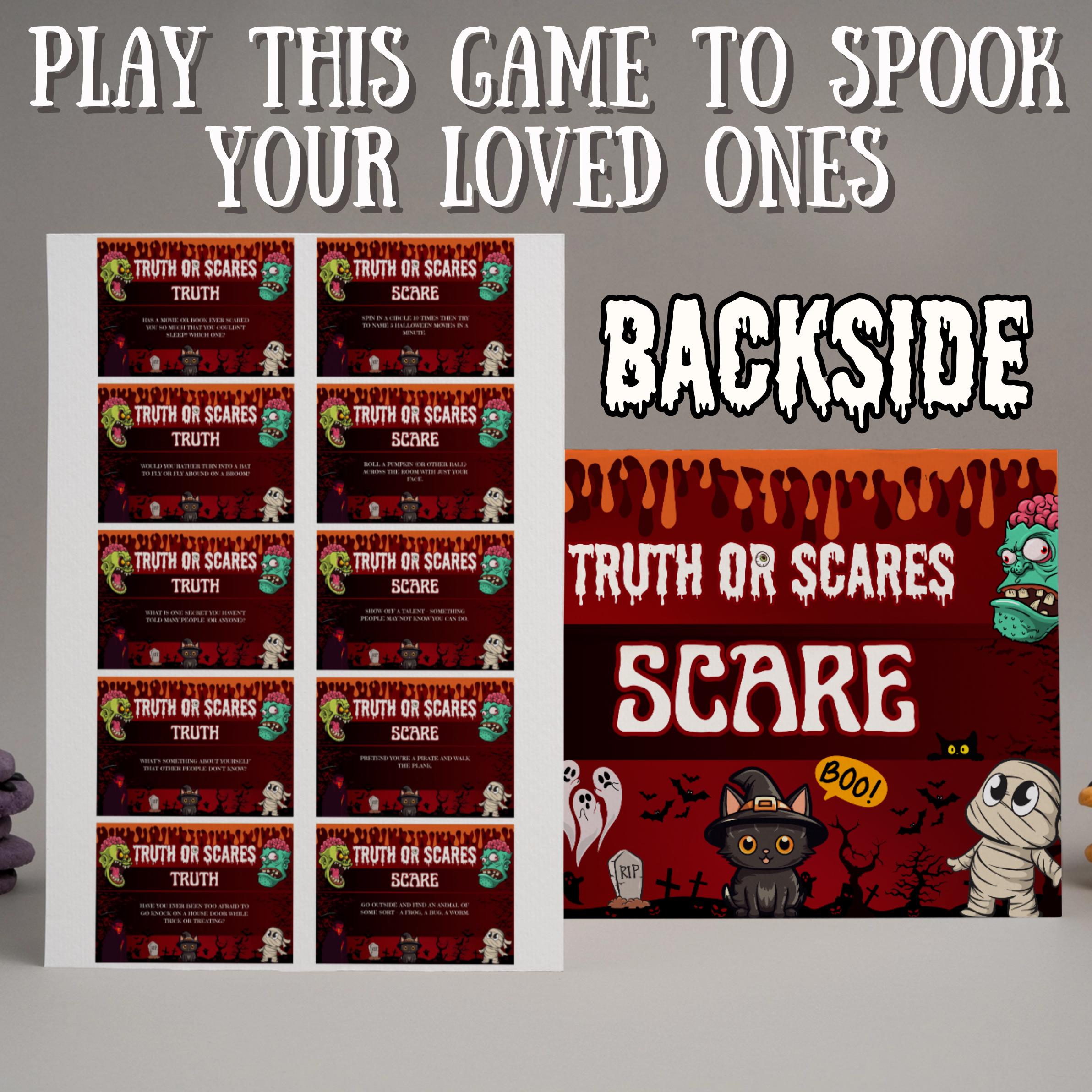 Halloween Truth or Scare Game | Spooky Fun With Printable Truths ...