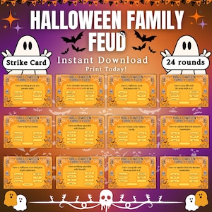 Halloween Family Feud, Printable Family Feud, Fun Feud Game, Group Game ...