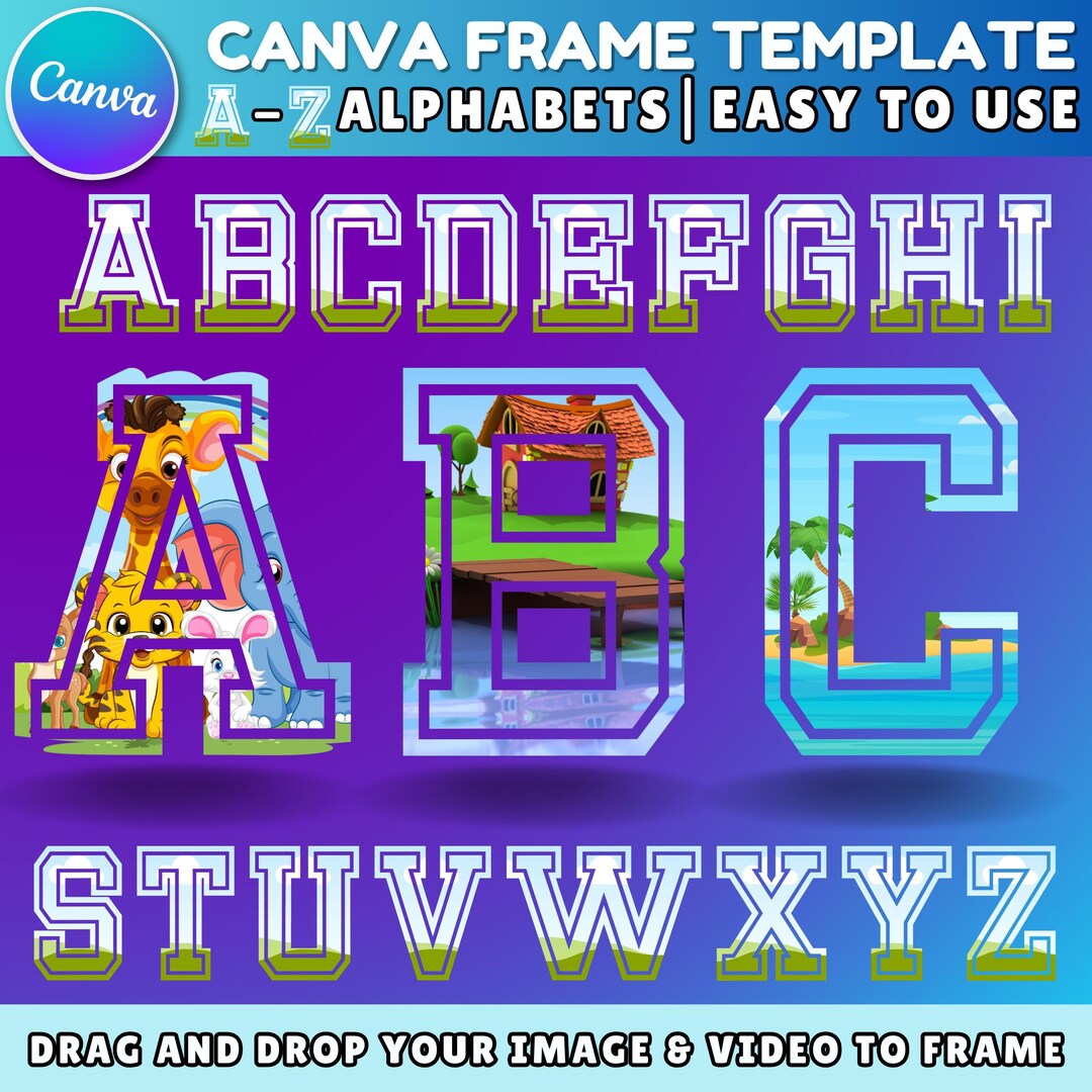 Canva Bundle Template | Transparent Doodle Alphabet Letters | Editable ...
