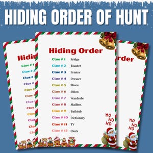 Indoor Christmas Treasure Hunt, Xmas Scavenger Hunt, Christmas Activity ...