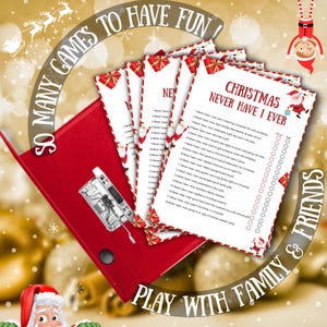 Never Have I Ever Christmas Game, Christmas Party Printable for Family ...