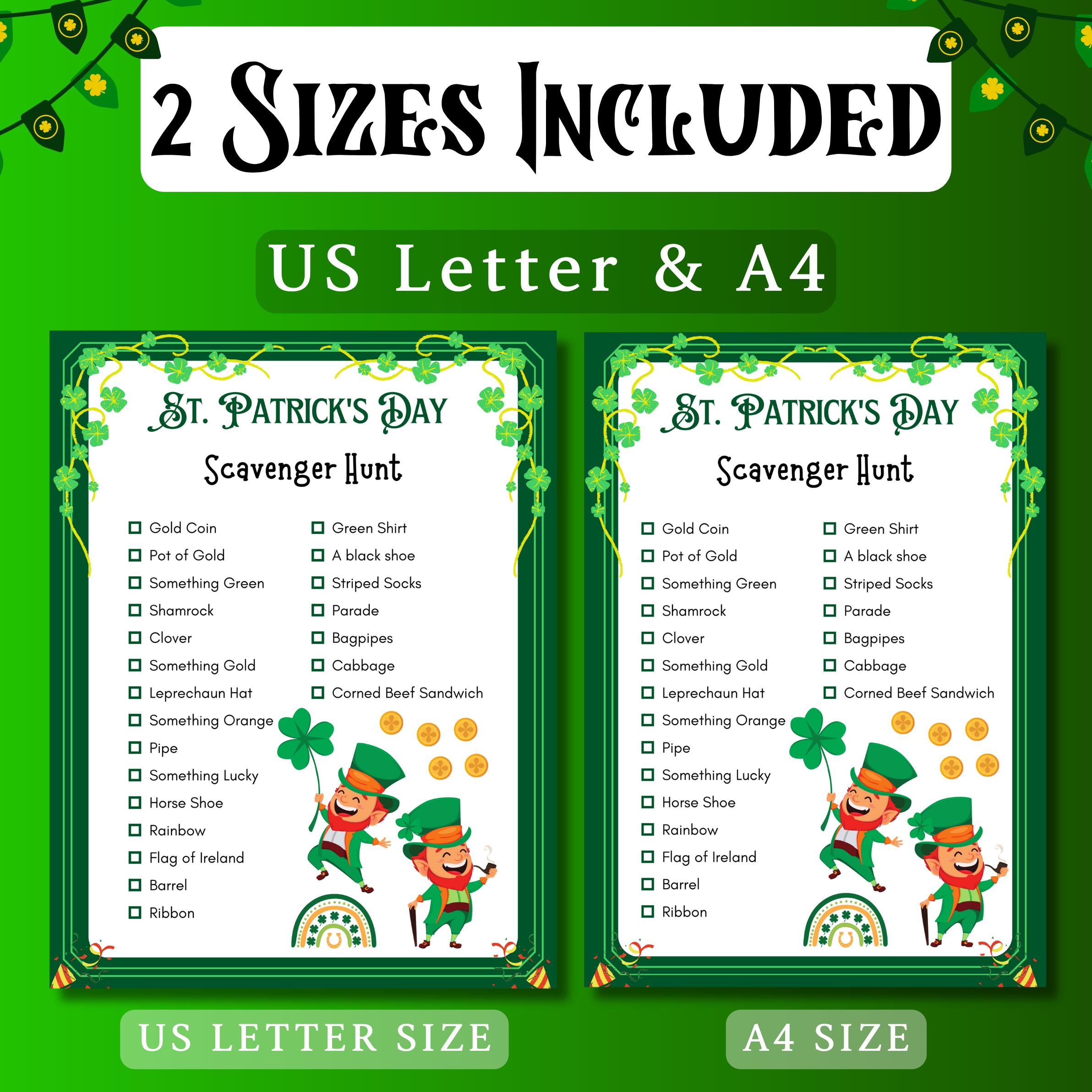 St. Patrick's Day Scavenger Hunt | Fun Printable Game for Kids & Adults ...