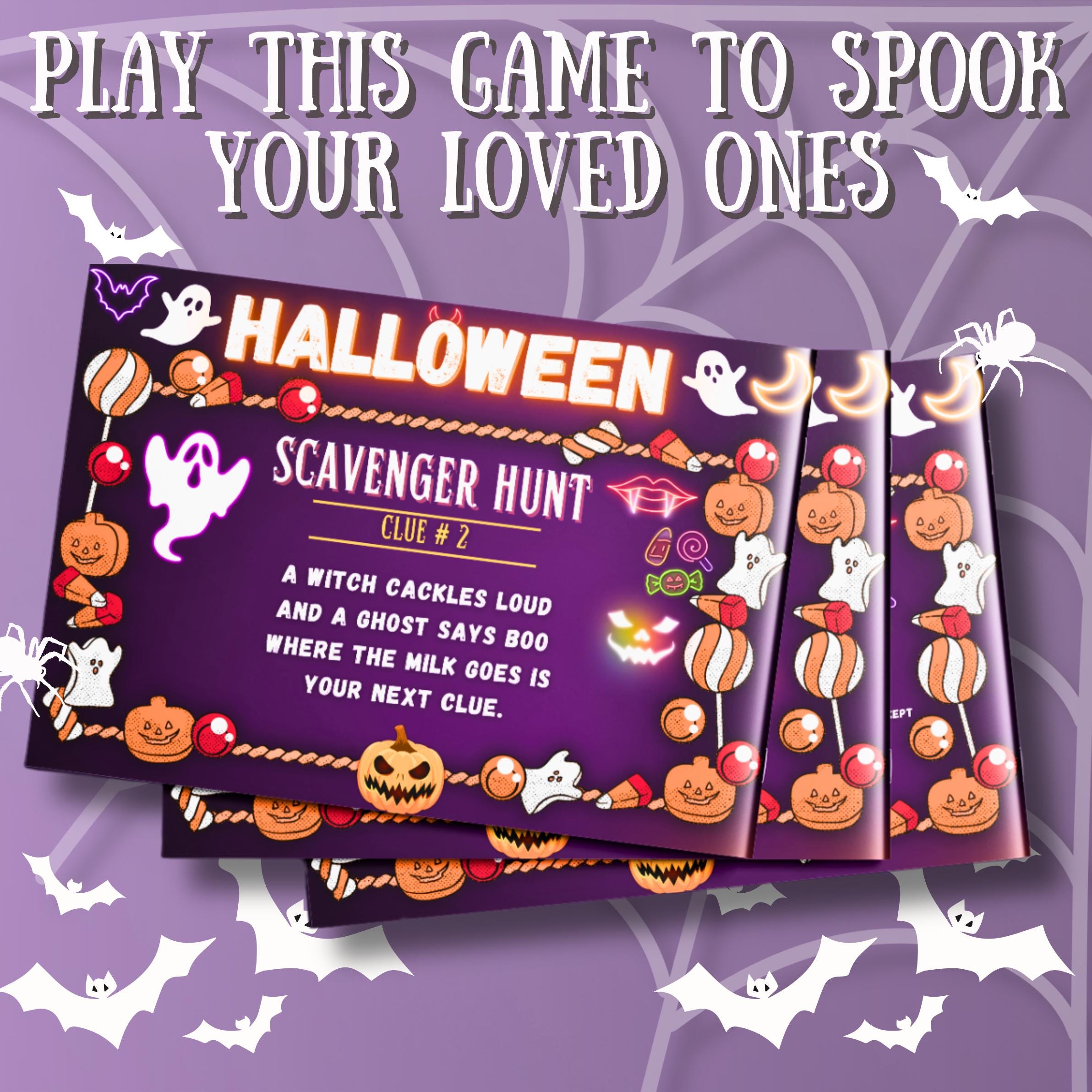 Halloween Scavenger Hunt | Fun Indoor & Outdoor Treasure Hunt for Kids ...