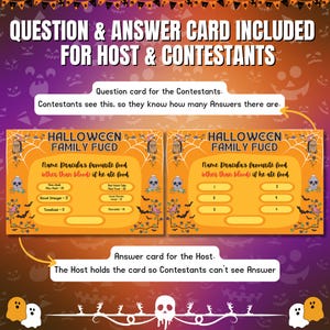 Halloween Family Feud, Printable Family Feud, Fun Feud Game, Group Game ...