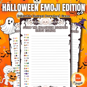 Halloween Emoji Pictionary Game | Emoji Challenges | Includes Guess the ...