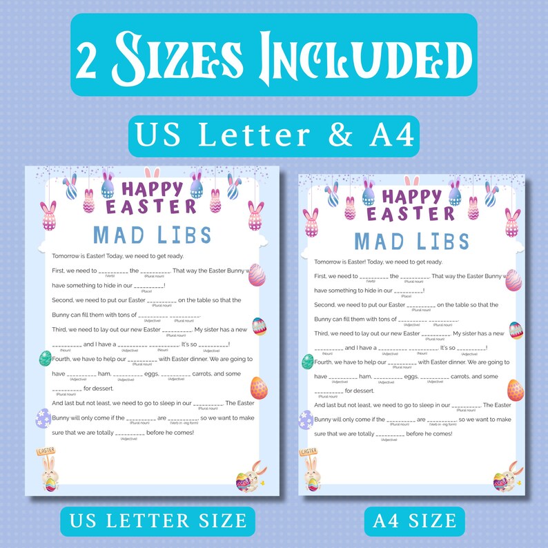 Easter Mad Libs Game | Fun Fill-in-the-blanks Activity | Printable ...