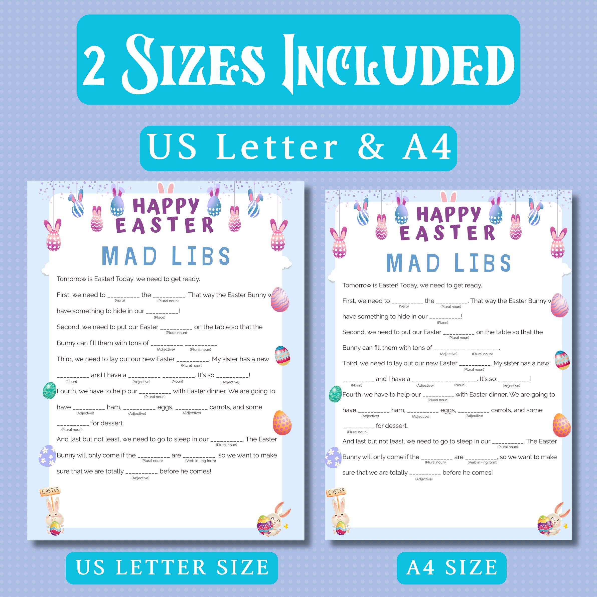 Easter Mad Libs Game | Fun Fill-in-the-blanks Activity | Printable ...