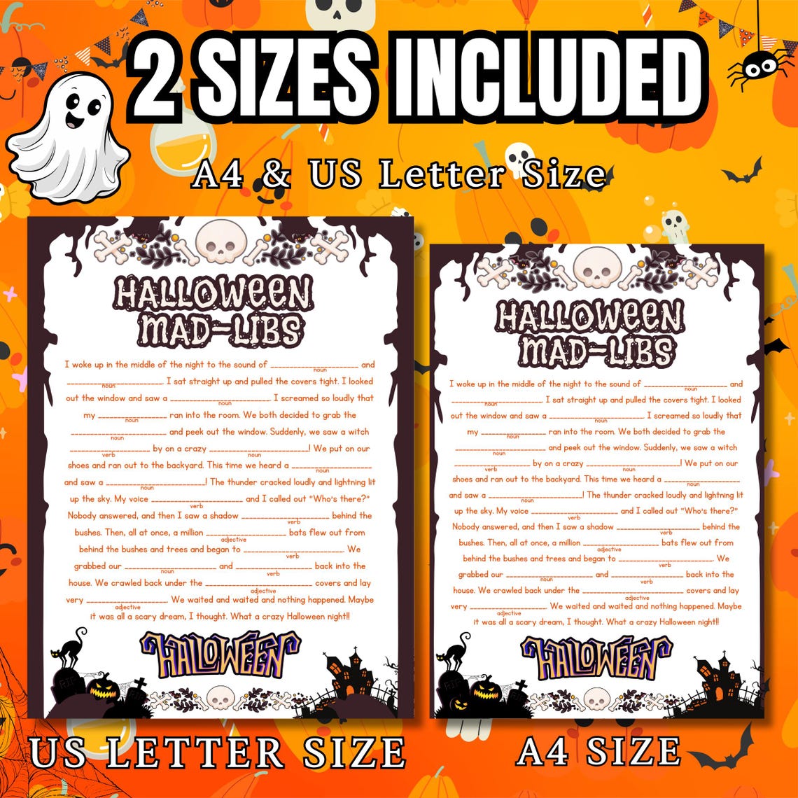 Halloween Mad Libs | Spooky Story Fill-in-the-blanks Game | Fun Festive ...