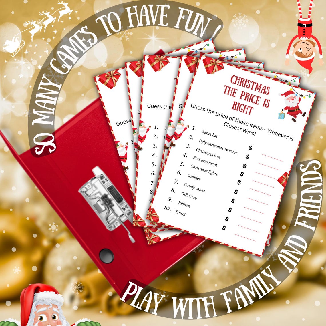 Christmas the Price is Right Game, Christmas Printable Holiday Party ...