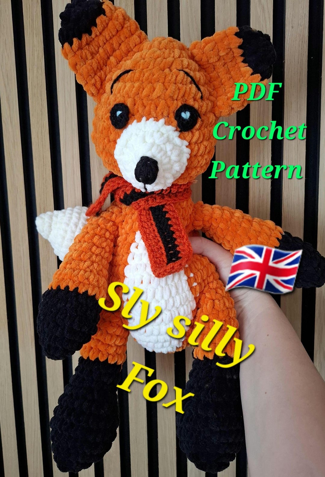 PDF Crochet Pattern "silly Foxy" Plush Toy - Etsy