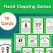 10 Hand-clapping Game Cards, Printable Instant Download - Etsy