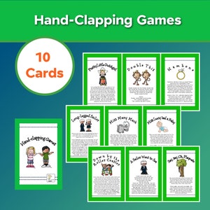 10 Hand-clapping Game Cards, Printable Instant Download! - Etsy