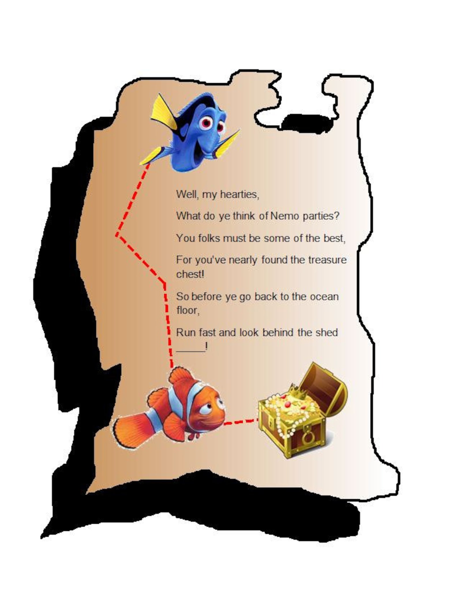 Nemo Treasure Hunt, Printable Instant Download, 10 Clues, Great for ...