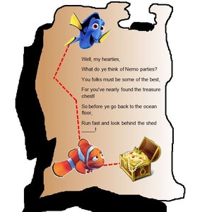 Nemo Treasure Hunt, Printable Instant Download, 10 Clues, Great for ...