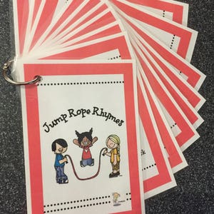 10 Jump Rope Rhyme Cards Printable Instant Download - Etsy