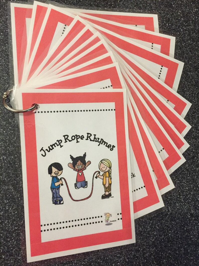 10 Jump Rope Rhyme Cards Printable Instant Download | Etsy
