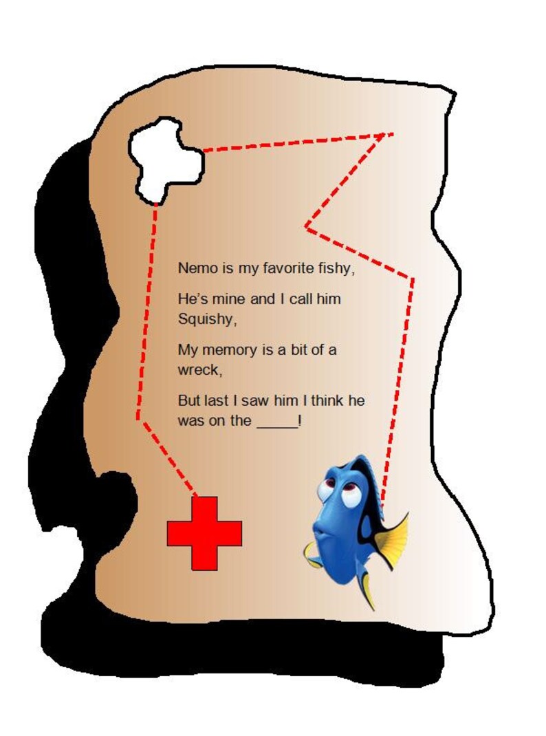 Nemo Treasure Hunt, Printable Instant Download, 10 Clues, Great for ...