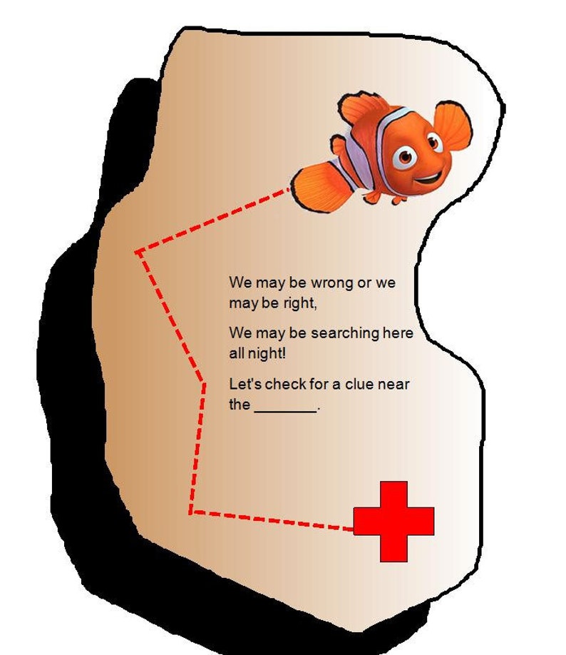 Nemo Treasure Hunt, Printable Instant Download, 10 Clues, Great for ...