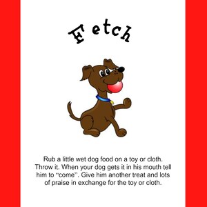 10 Dog Trick Cards, Printable Instant Download! - Etsy UK