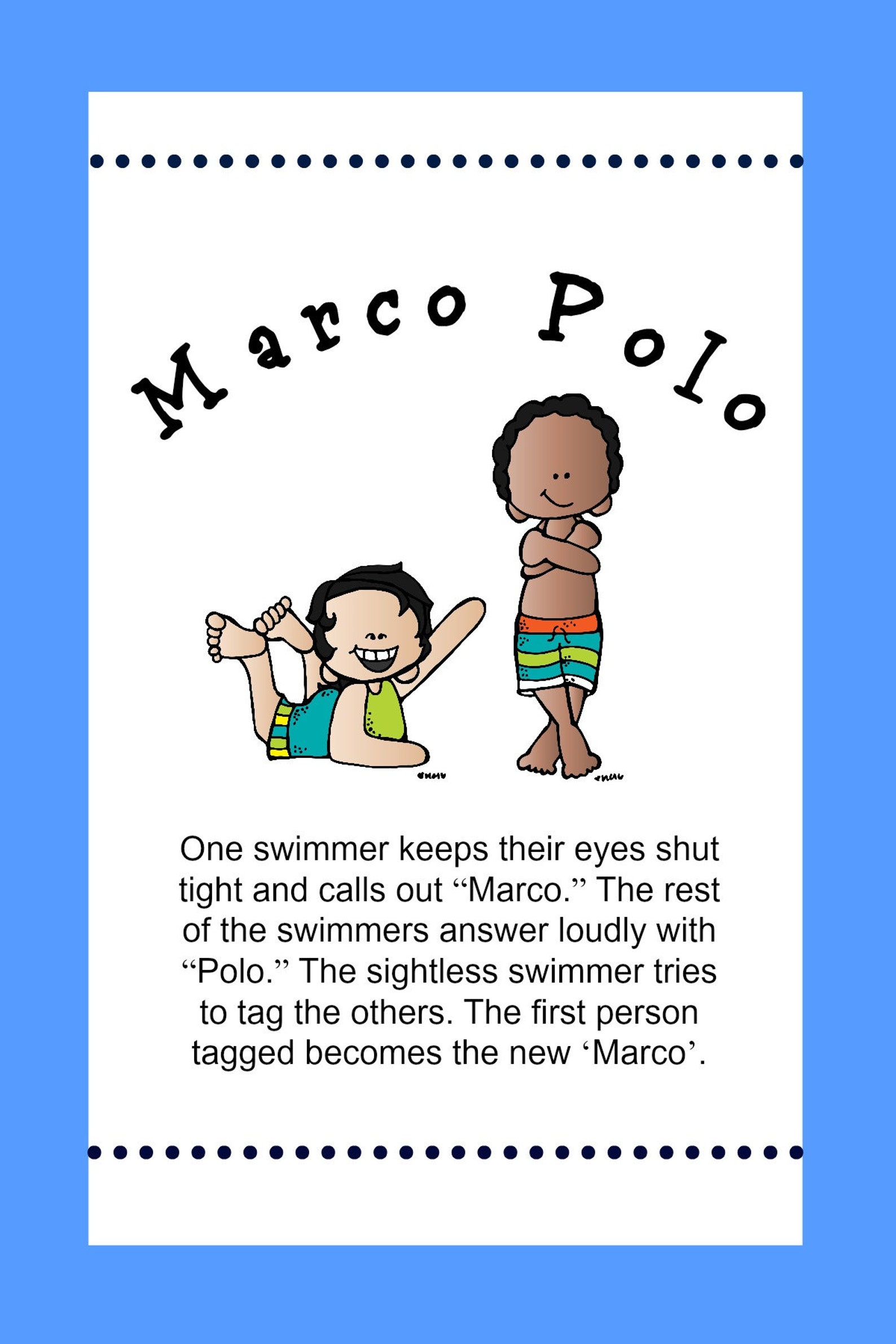 10 Swimming Pool Game Cards, Printable Instant Download - Etsy Australia