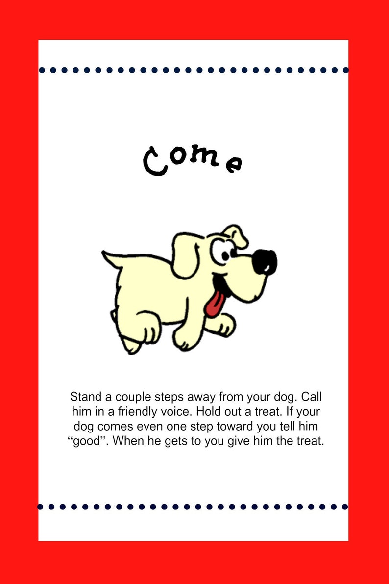 10 Dog Trick Cards, Printable Instant Download! - Etsy UK