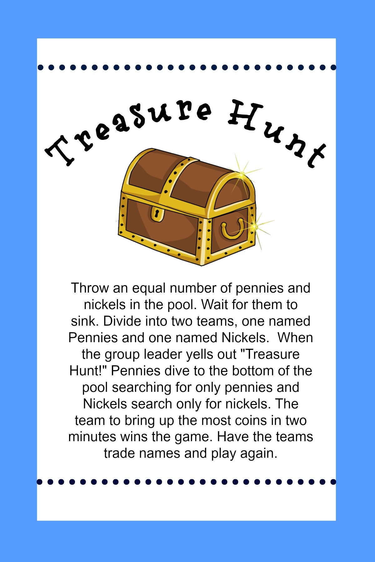 10 Swimming Pool Game Cards, Printable Instant Download - Etsy Australia