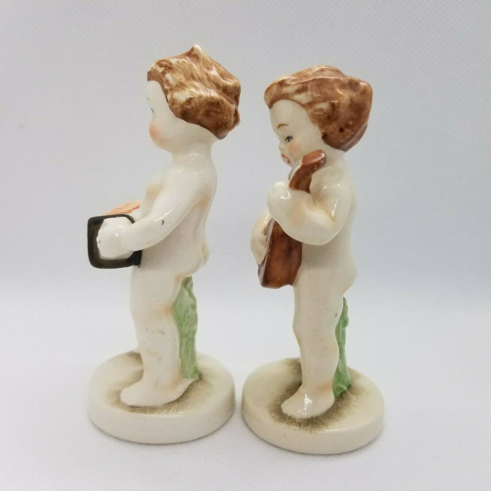 VTG Germany Cherubs Accordion Mandolin Musicians Porcelain Figurines ...