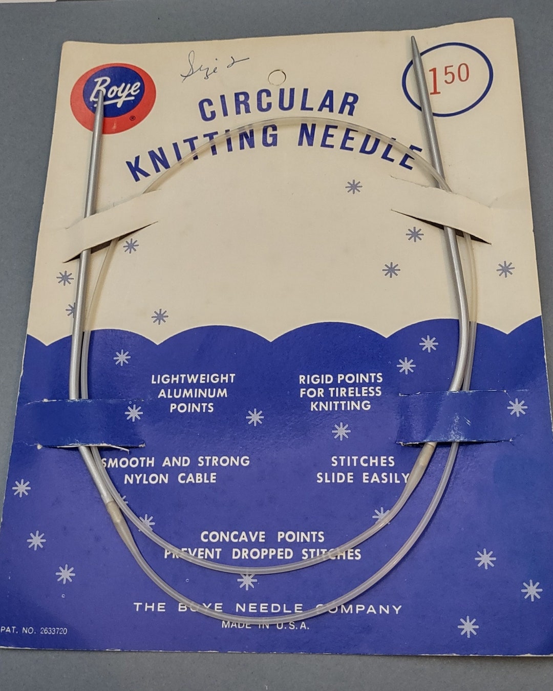 Vintage Boye Aluminum Circular Knitting Needle Size 2 - Etsy