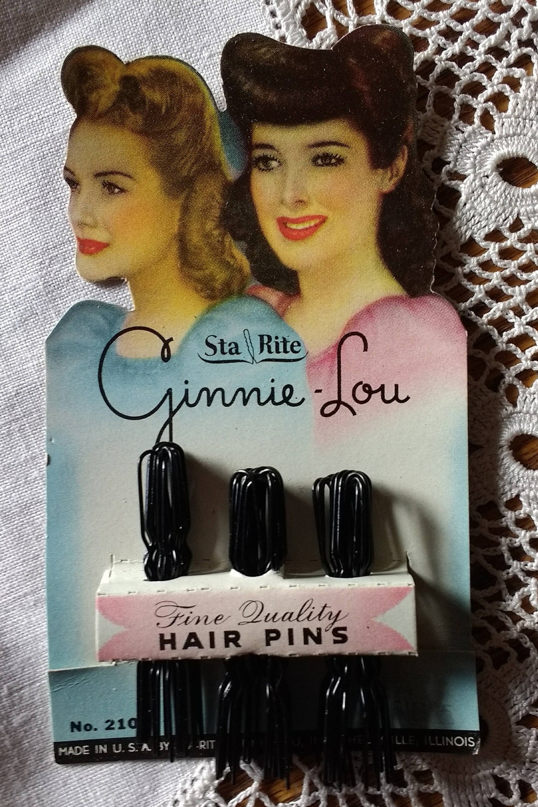 1940s Ginnie Lou Sta Rite Fine Quality Hair Pins Size 1 3/4 - Etsy