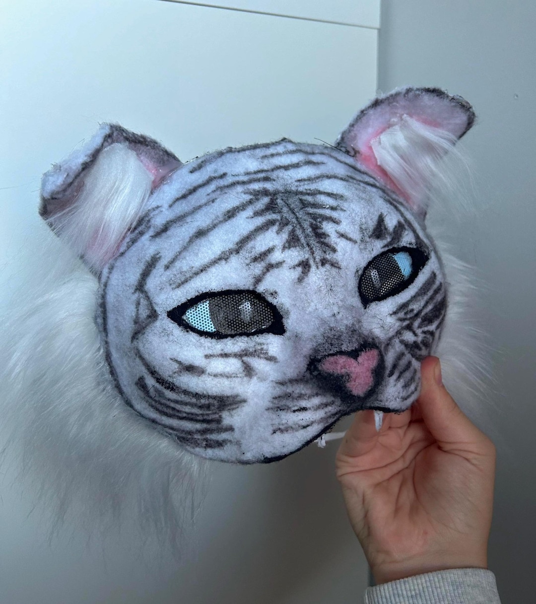 Snow Tiger Cat Mask - Etsy