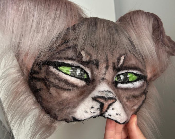 Brown Tabby Cat Mask || Bendable Ears - Etsy